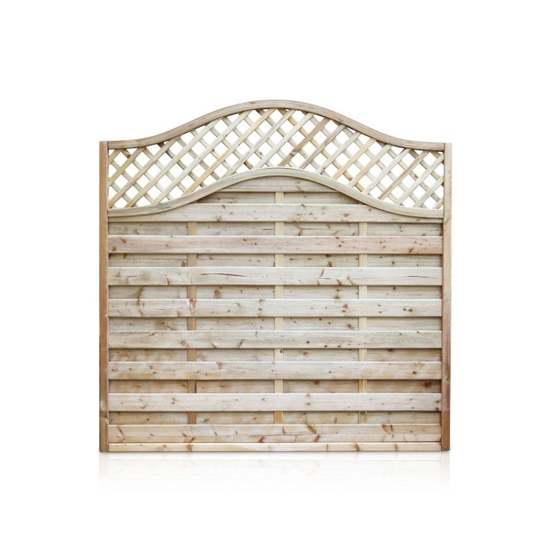 Omega Lattice Top Fence Panels With Curved Trellis Top – NEWARK FENCING